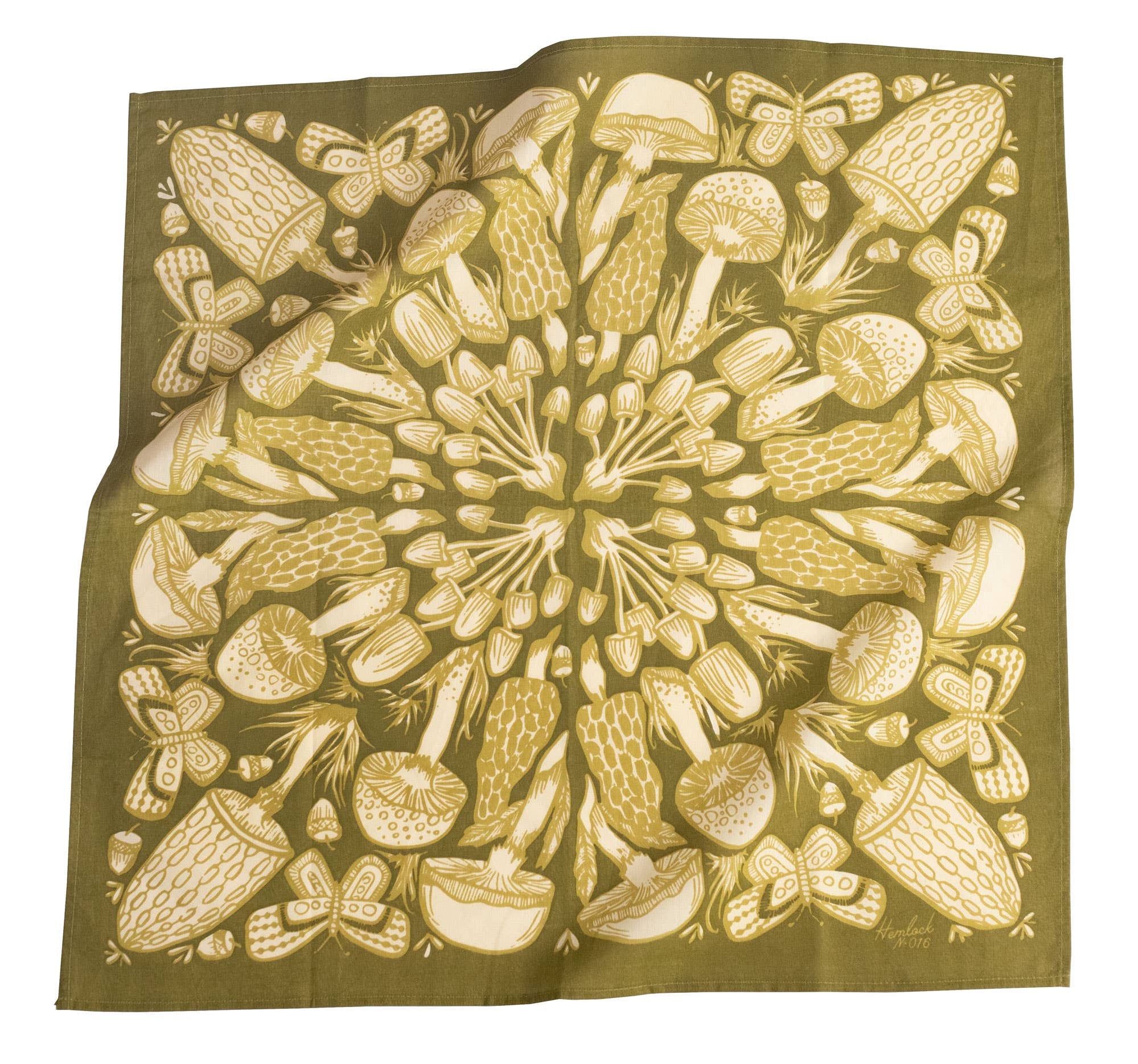 No. 016 Mushrooms Bandana | Organic Cotton — Suusco