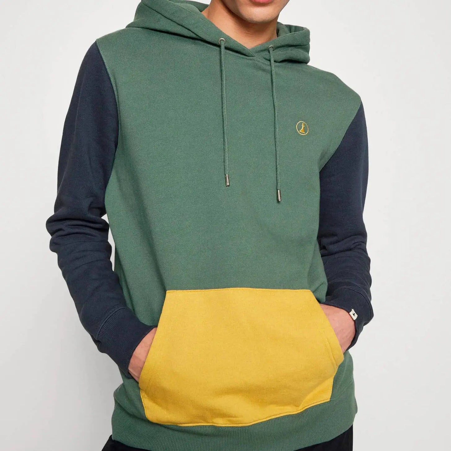 Chira sweatshirt, tricolor, hoodie, hood, 100% organic cotton + recycl ...